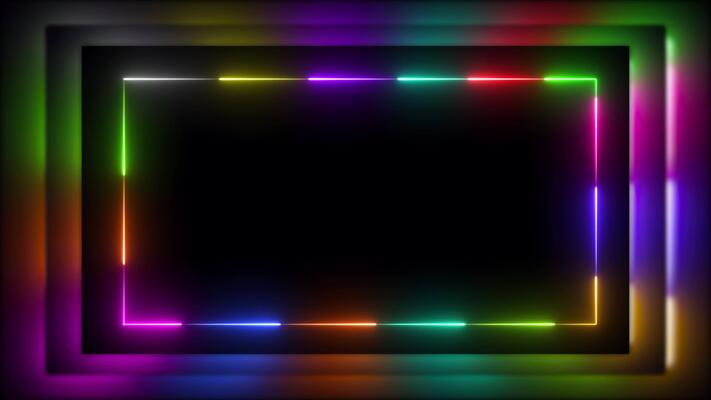 Neon Border Stock Video Footage for Free Download