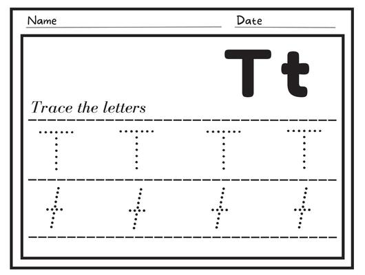 English Alphabet Tracing Worksheets Vector Art, Icons, and Graphics for ...