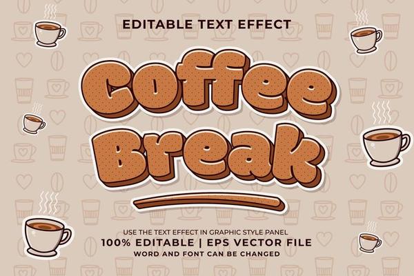 Coffee Text Effect Vector Art Icons And Graphics For Free Download