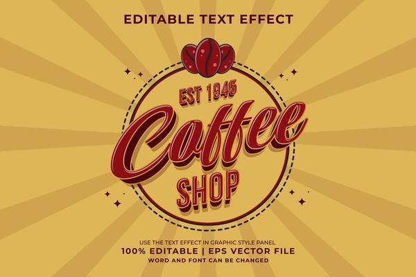 Coffee Text Effect Vector Art Icons And Graphics For Free Download