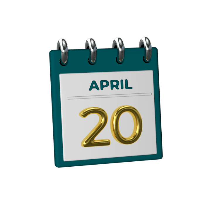 April Calendar PNGs for Free Download
