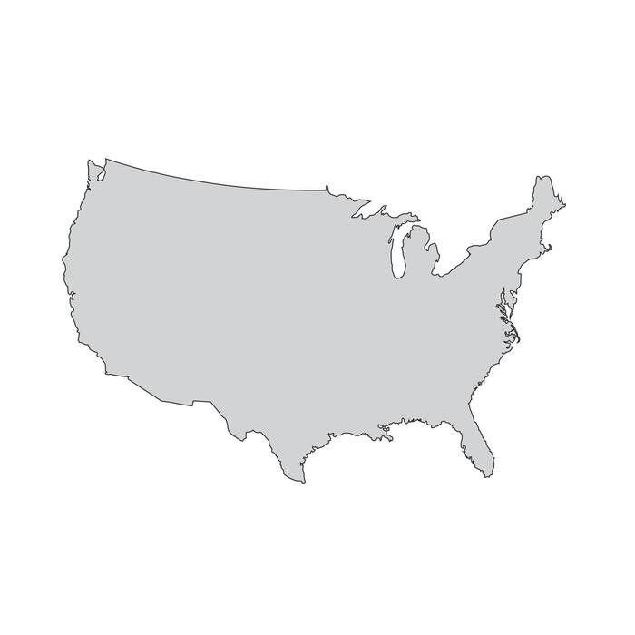 Us Map Outline Vector Art, Icons, and Graphics for Free Download