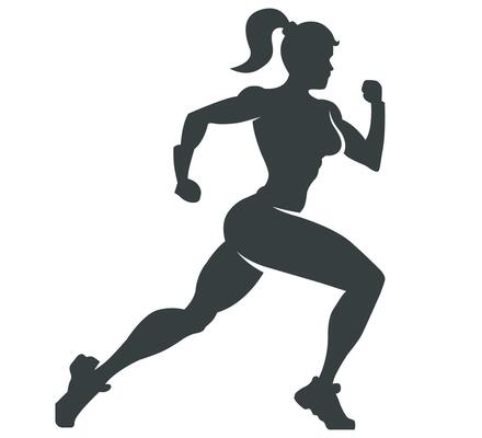 Woman Running Silhouette Vector Art, Icons, and Graphics for Free Download