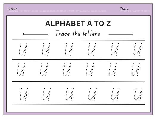 English Alphabet Tracing Worksheets Vector Art, Icons, and Graphics for ...