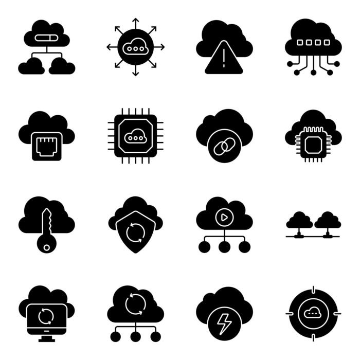 Cloud Computing Icons Vector Art, Icons, and Graphics for Free Download