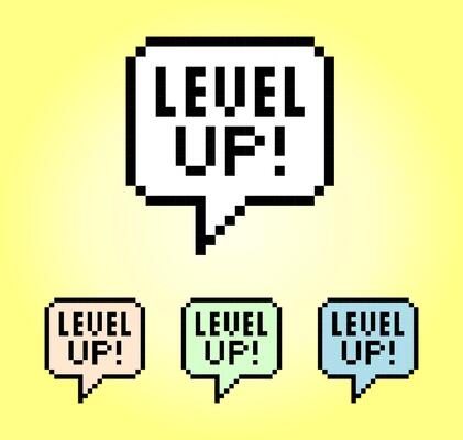 Level Up Pixel Vector Art, Icons, and Graphics for Free Download