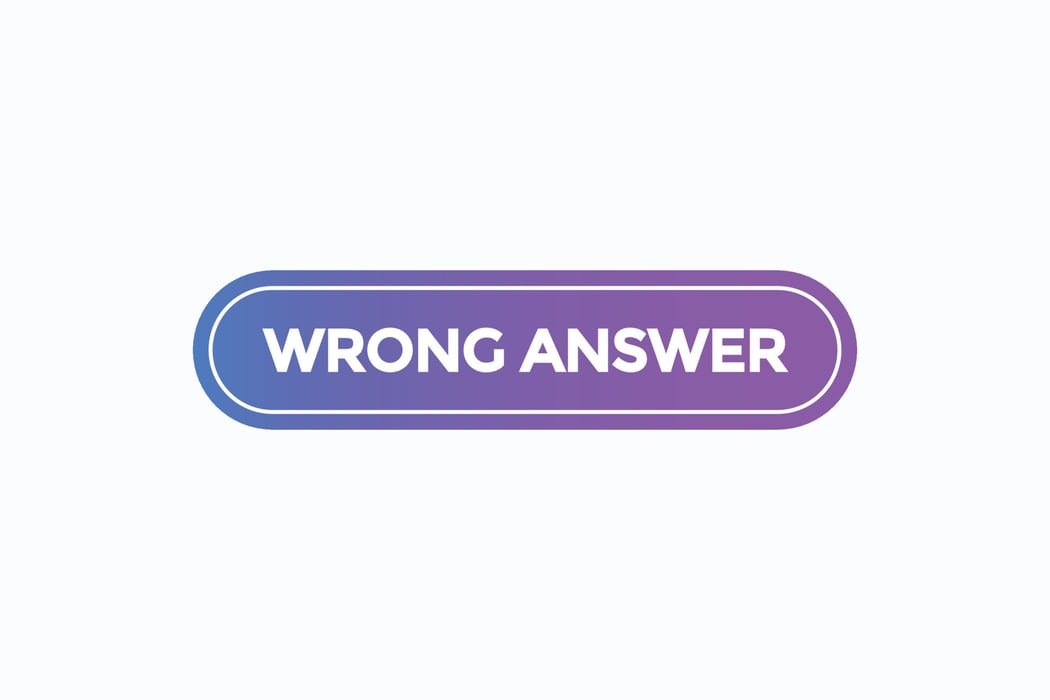 Wrong Answer Vector Art, Icons, and Graphics for Free Download