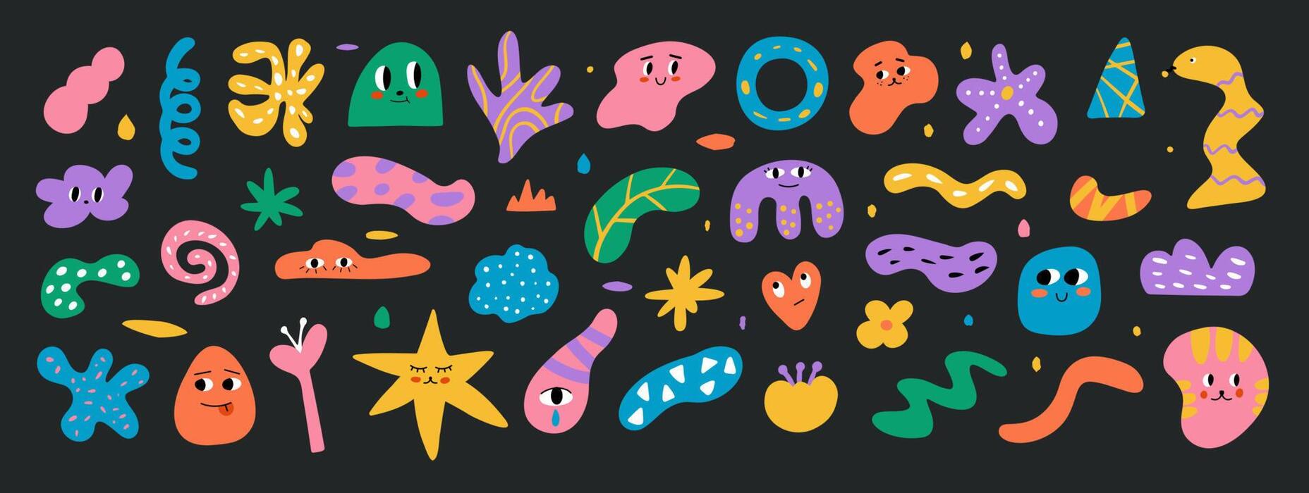 Cartoonish Shapes Vector Art, Icons, and Graphics for Free Download