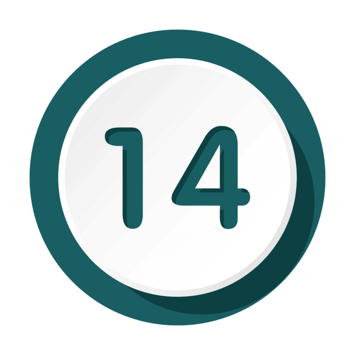 Number 14 PNGs for Free Download