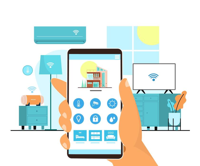 Smart Home App Vector Art, Icons, and Graphics for Free Download