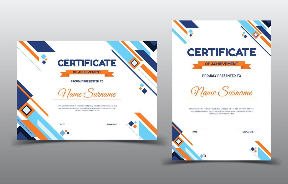 Computer Certificate Template Vector Art, Icons, and Graphics for Free ...