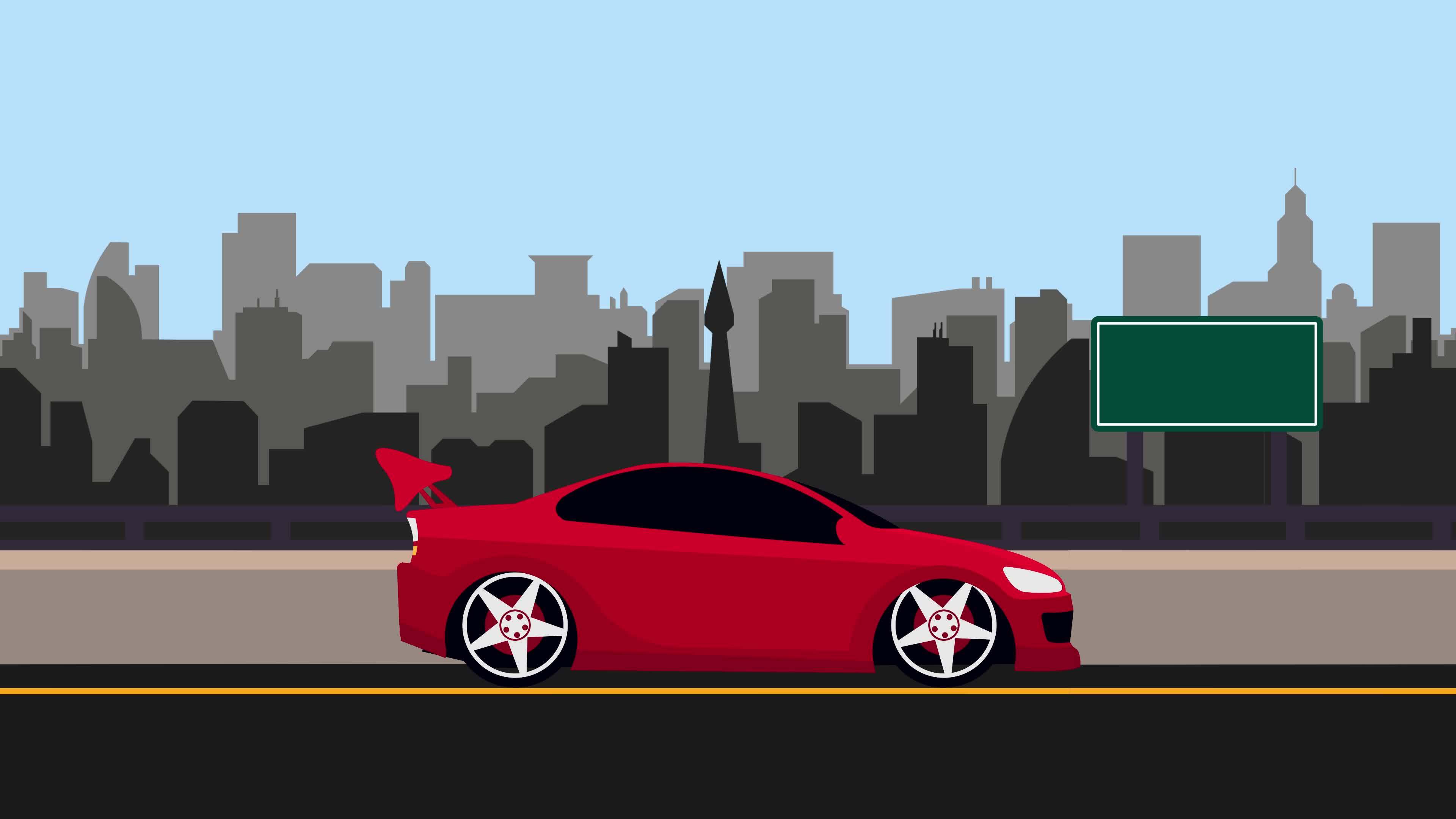 Animated Cars Moving