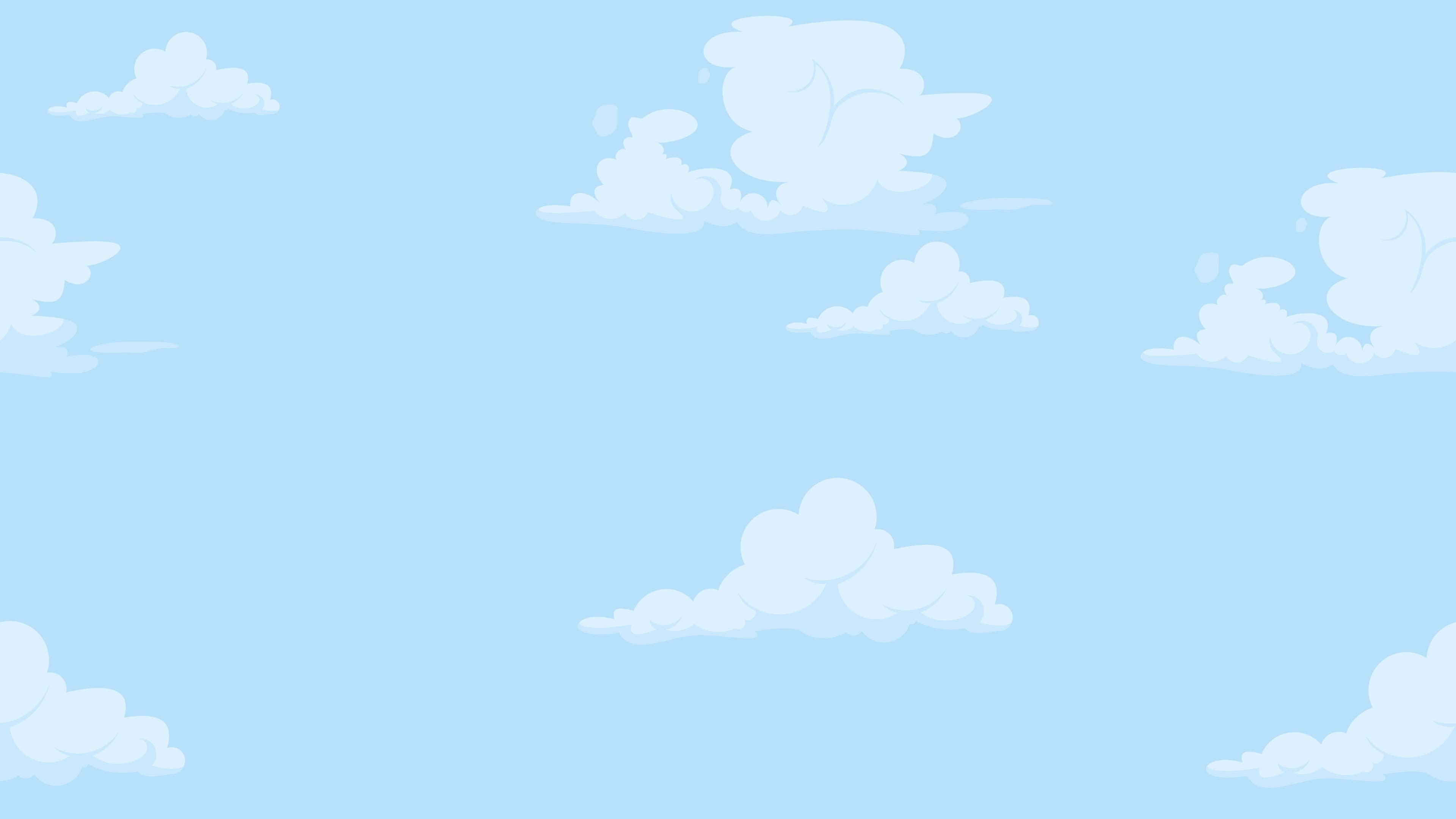 Cloudy sky animation. Animated Clouds timelapse in blue sky background. Natural clouds landscape ...