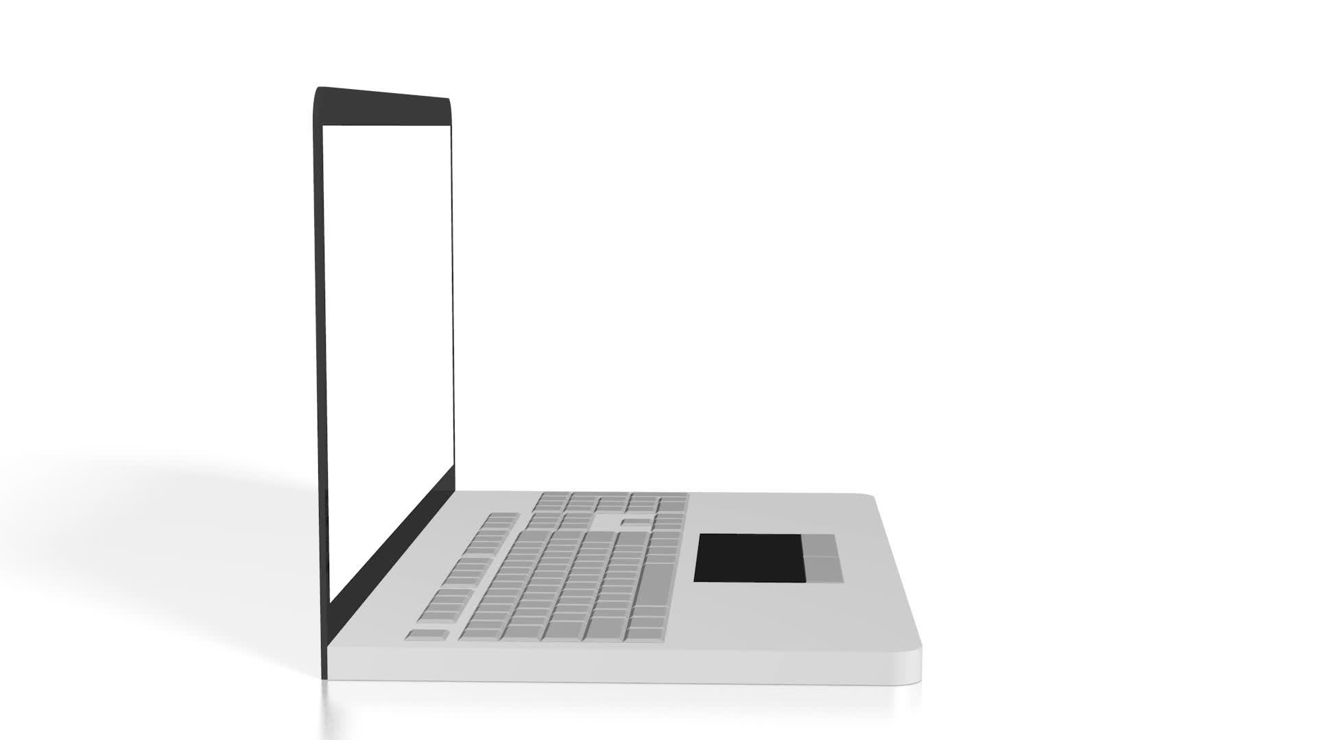 3D Laptop on White Background - Great for Topics Like Computers ...