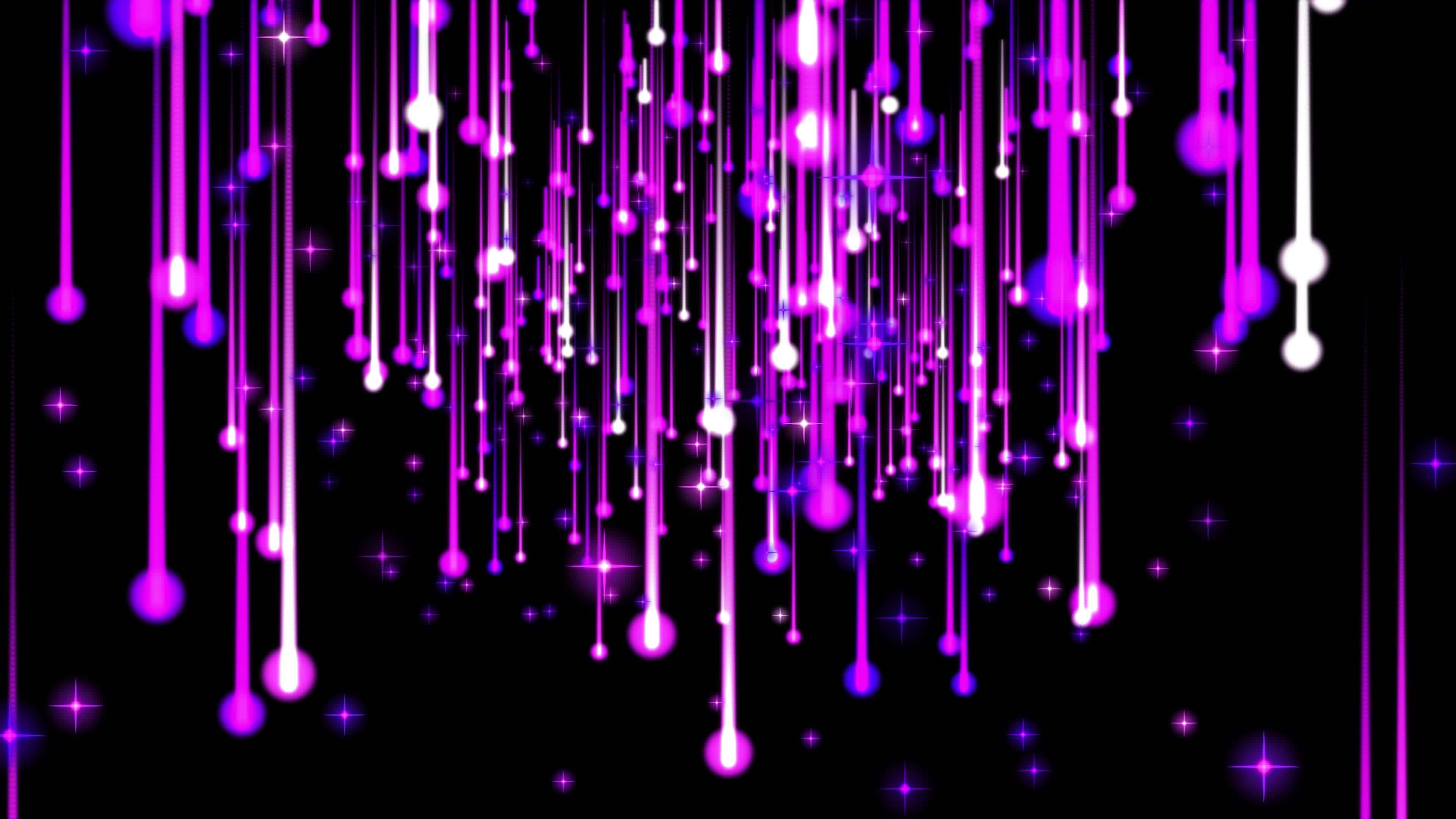 Abstract Animation Of Glowing Gold Particles With Rays Loopable