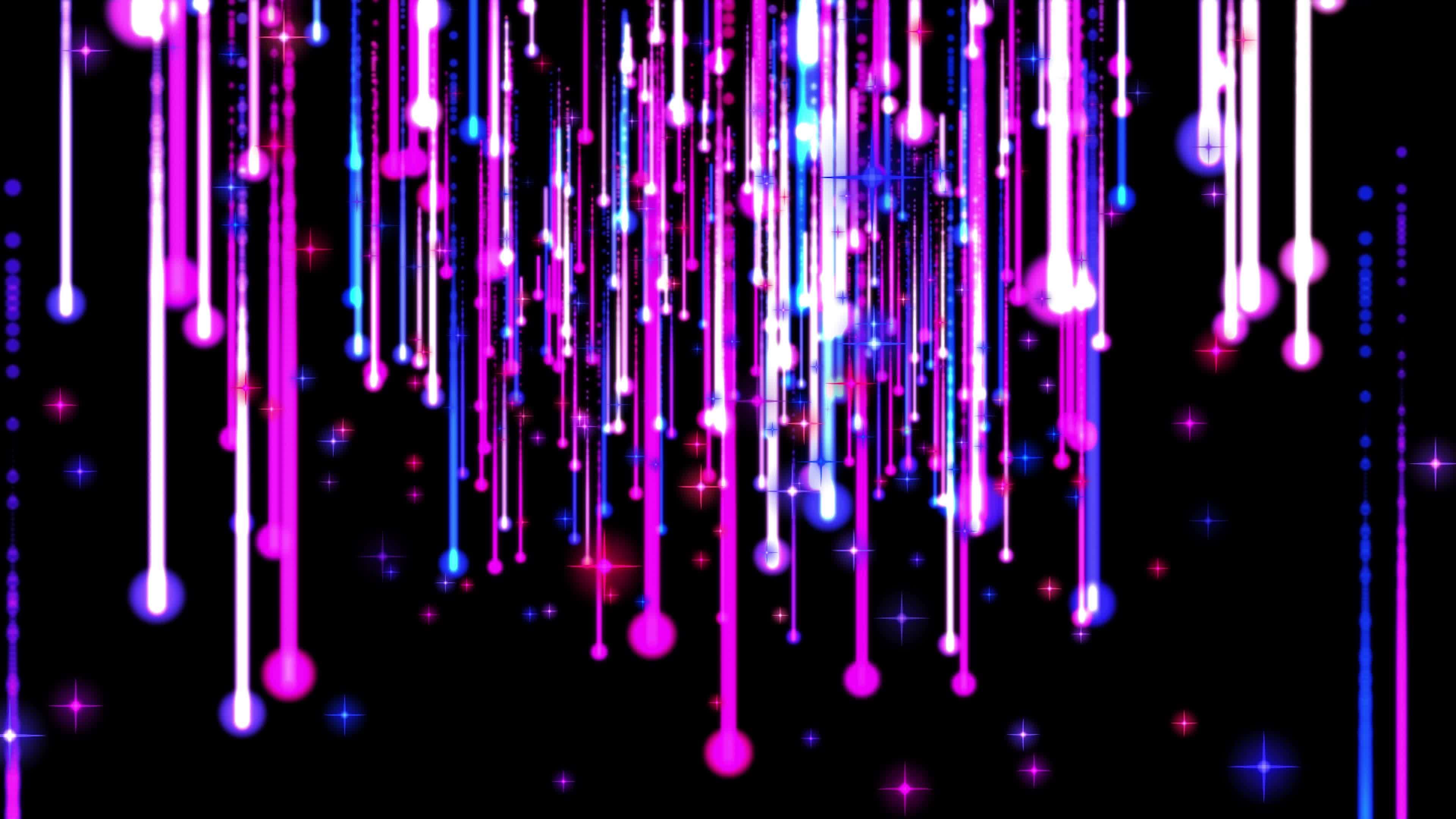 Abstract Animation Of Glowing Gold Particles With Rays Loopable