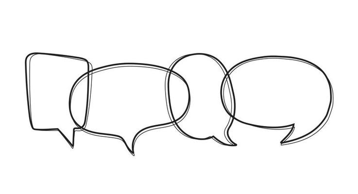 Continuous Line Speech Bubble Vector Art Icons And Graphics For Free