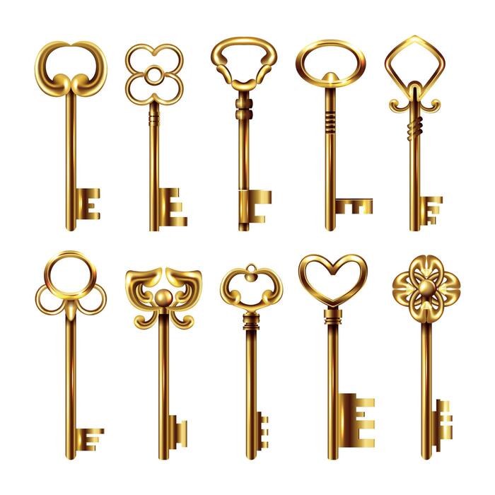 Set Of Keys Vector Art, Icons, and Graphics for Free Download