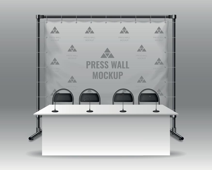 Booth Mockup Vector Art Icons And Graphics For Free Download