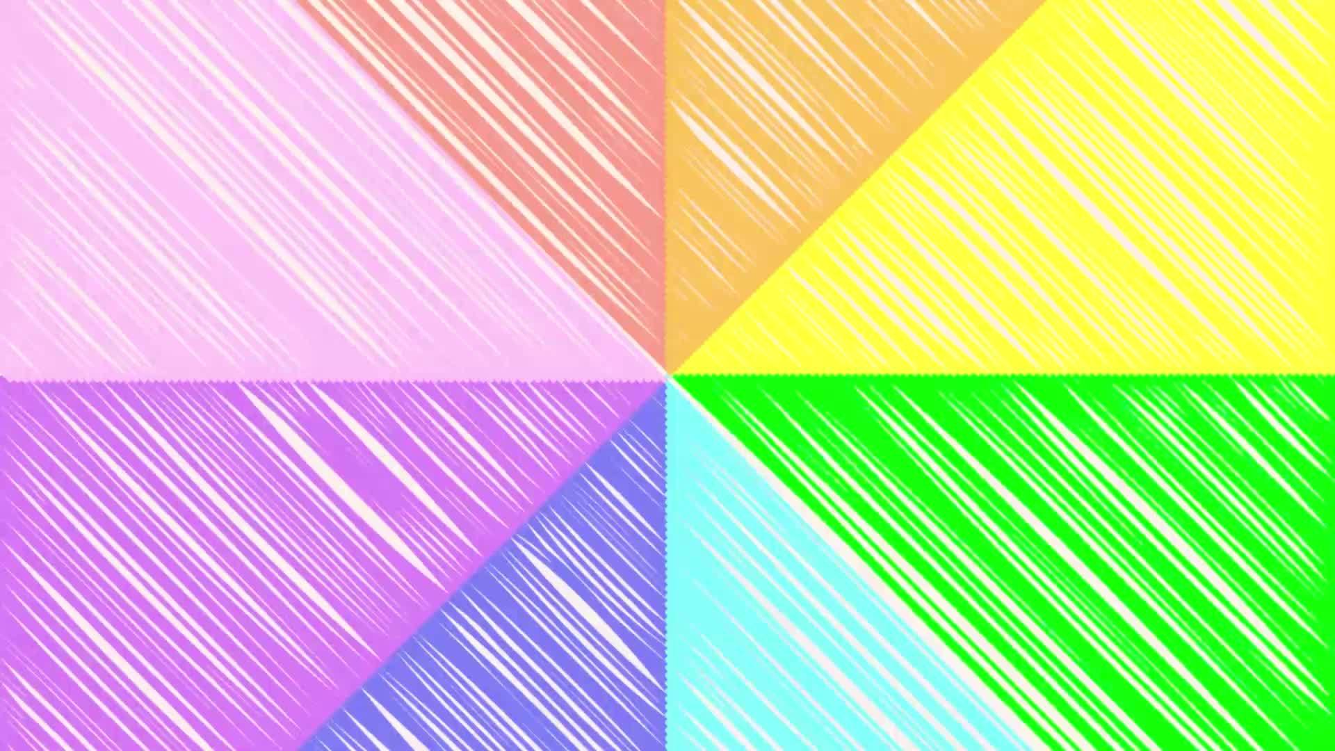 abstract rainbow colourful background with crayon effect loop animation ...