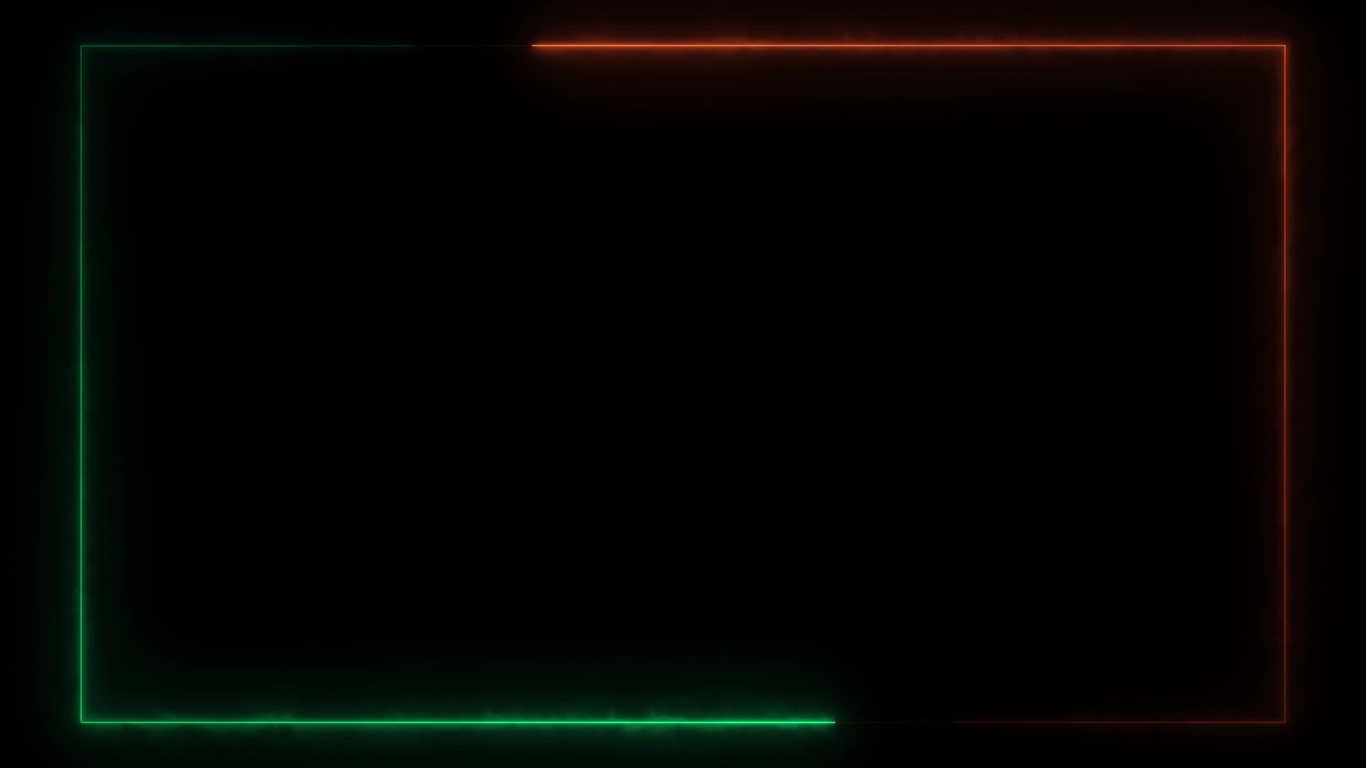 Abstract Animated Light Neon Effect Rectangle Frame Loop Background For