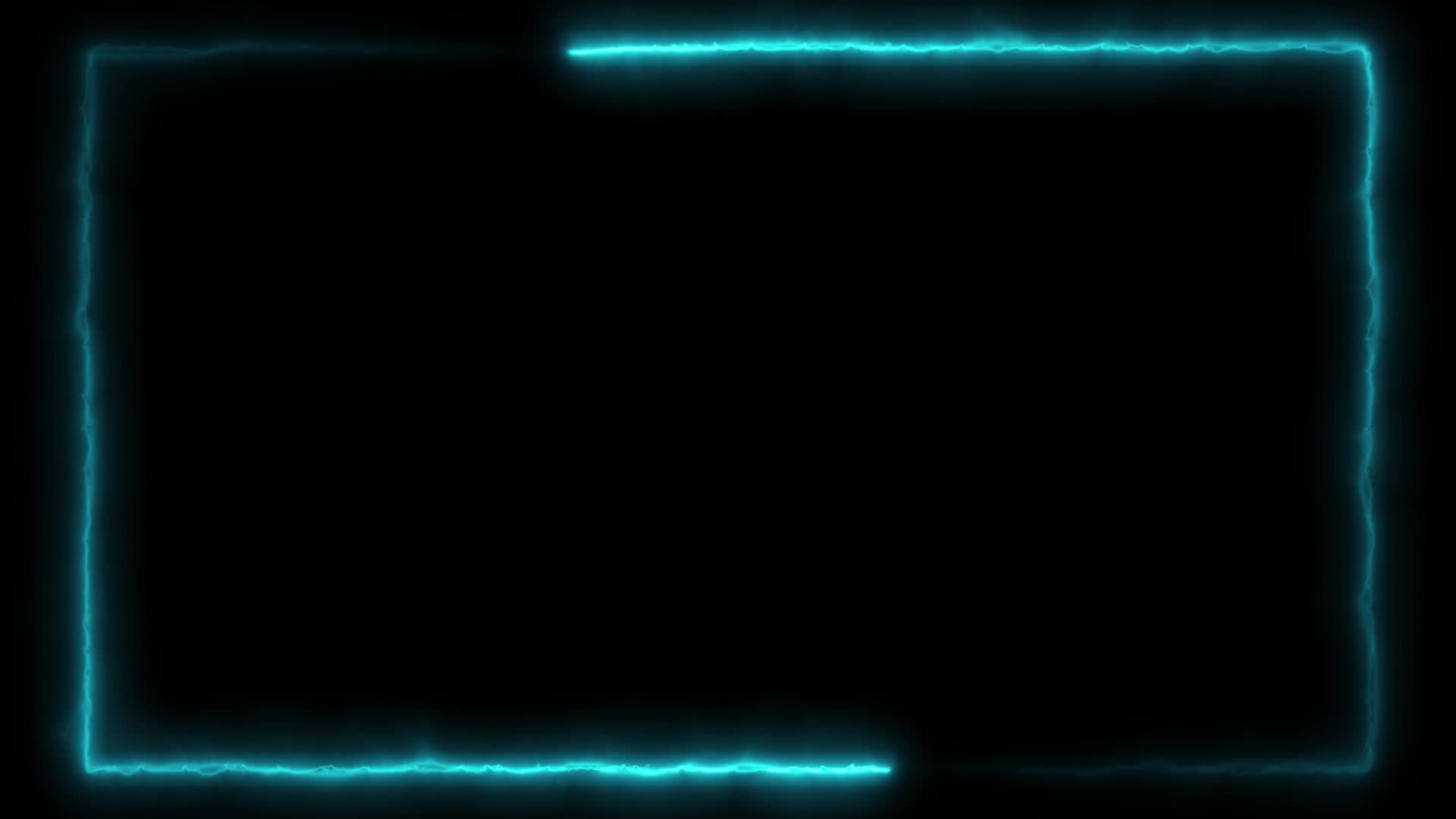 Abstract Animated Light Neon Effect Rectangle Frame Loop Background For