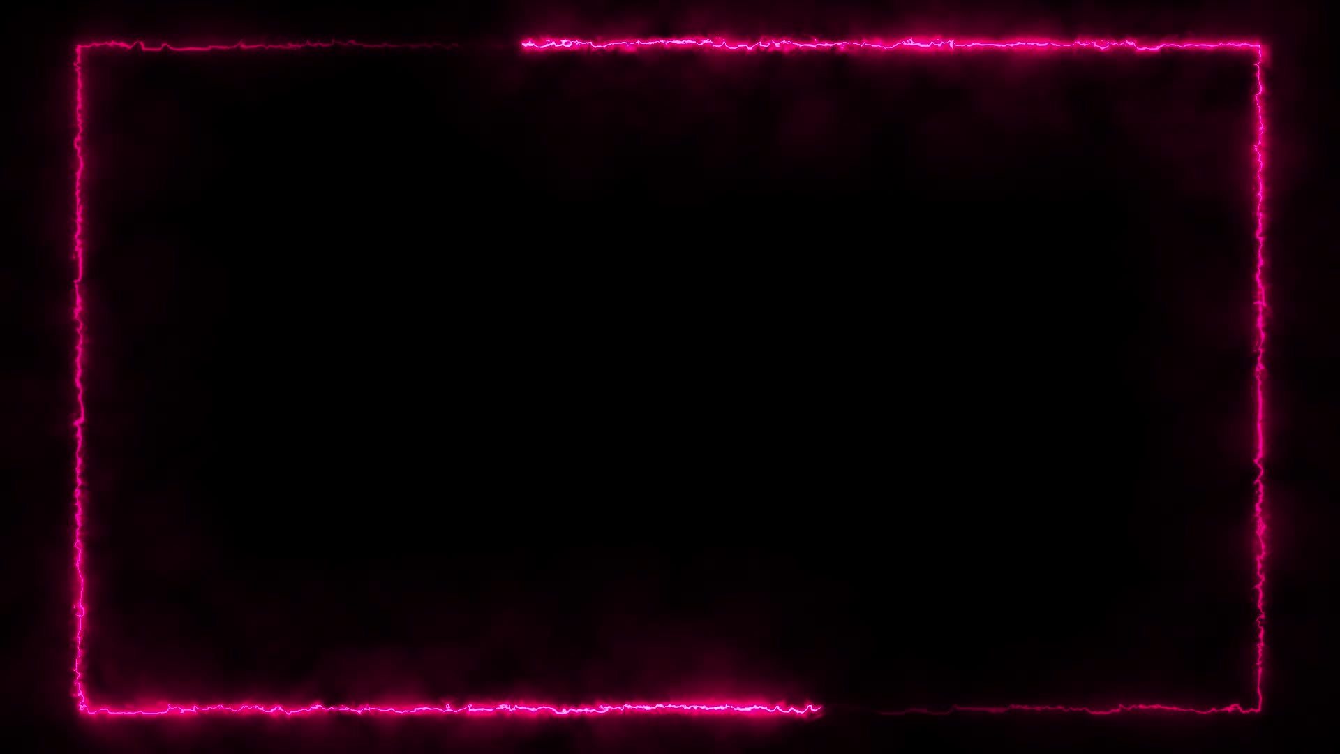 Abstract Animated Light Neon Effect Rectangle Frame Loop Background For