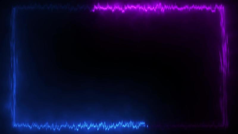 Abstract animated light Neon effect rectangle frame Loop background for presentation 19834819 ...