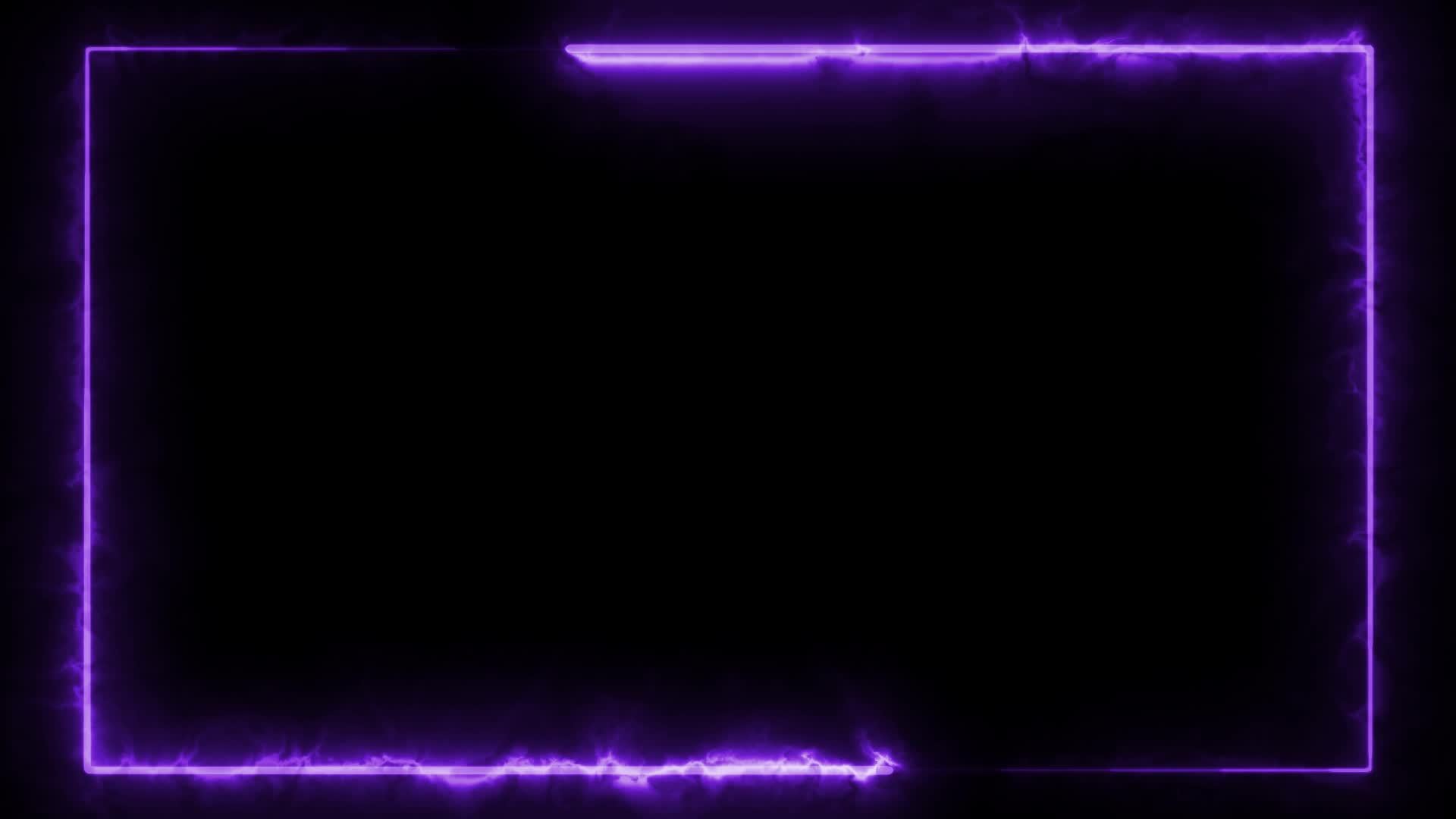 Abstract Animated Light Neon Effect Rectangle Frame Loop Background For