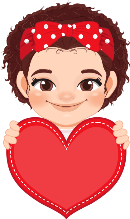 Valentines Day Holding Heart PNGs for Free Download