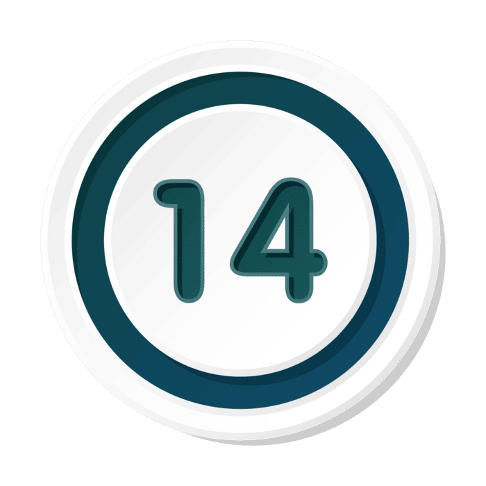 Number 14 PNGs for Free Download