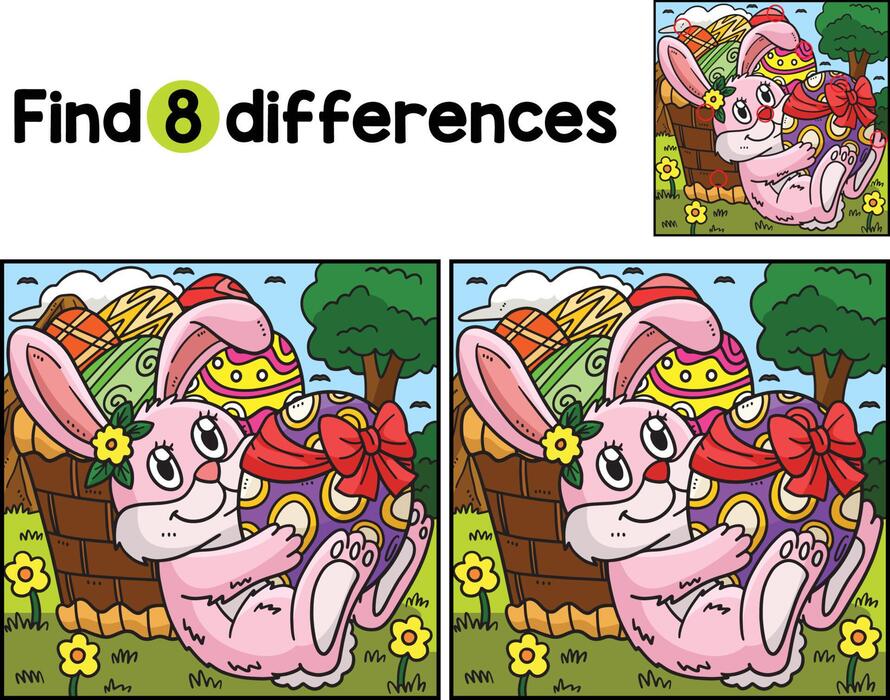 Easter Spot The Difference Vector Art, Icons, and Graphics for Free ...