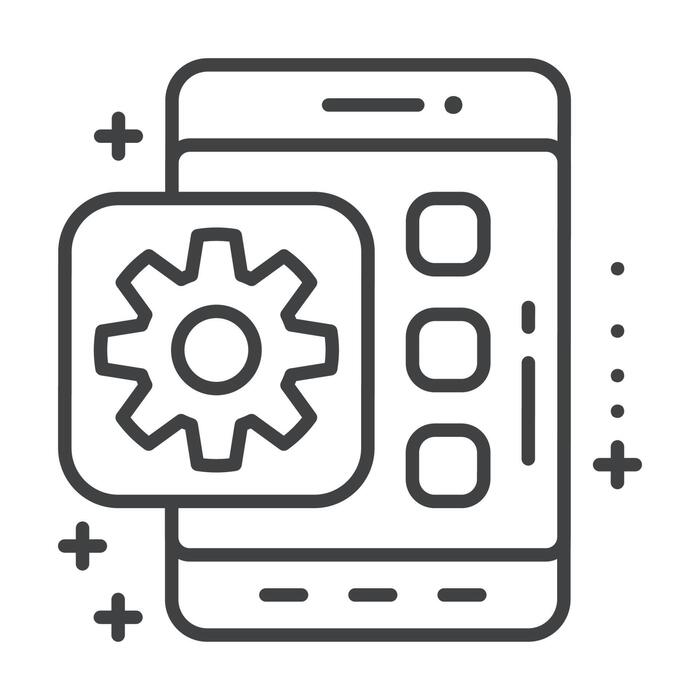 Mobile App Development Icon Vector Art, Icons, and Graphics for Free ...