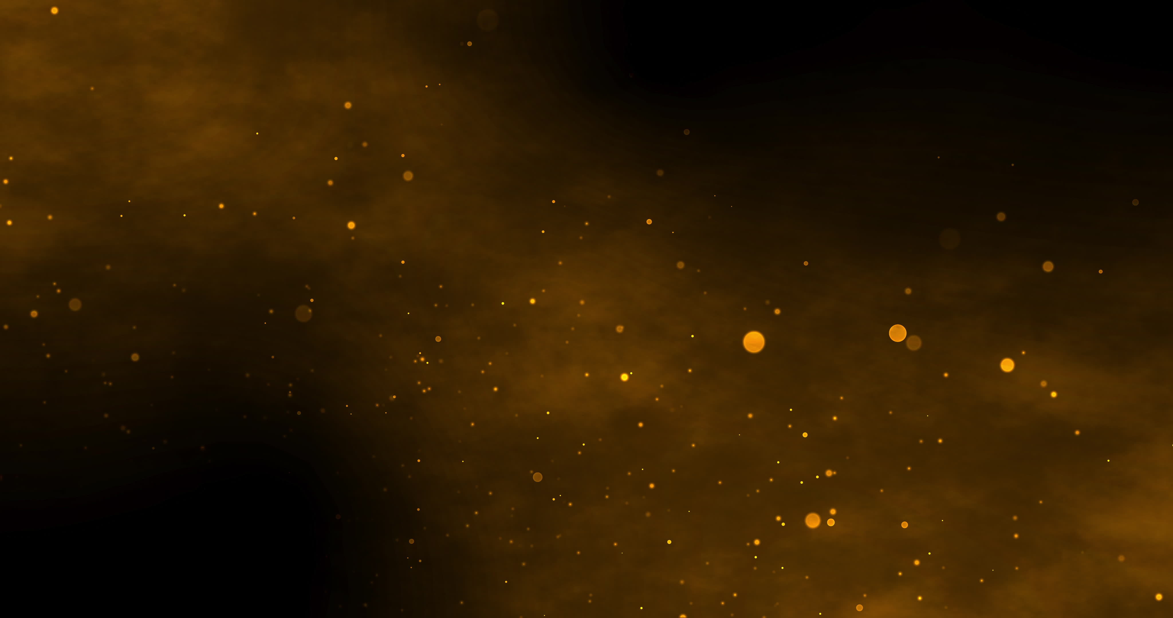 Golden luxury bokeh on particles floating in the air. Dust and glitter particles background ...