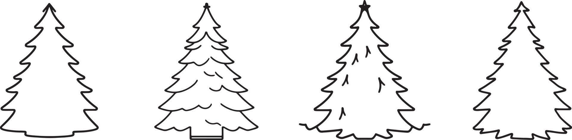 Simple Pine Tree Outline Vector Art, Icons, and Graphics for Free Download