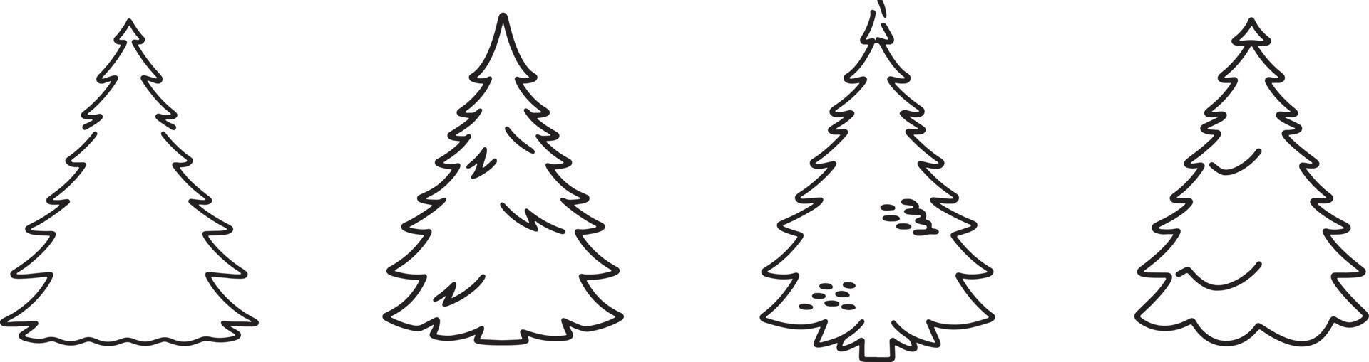 Pine Tree Outline Vector Art, Icons, and Graphics for Free Download