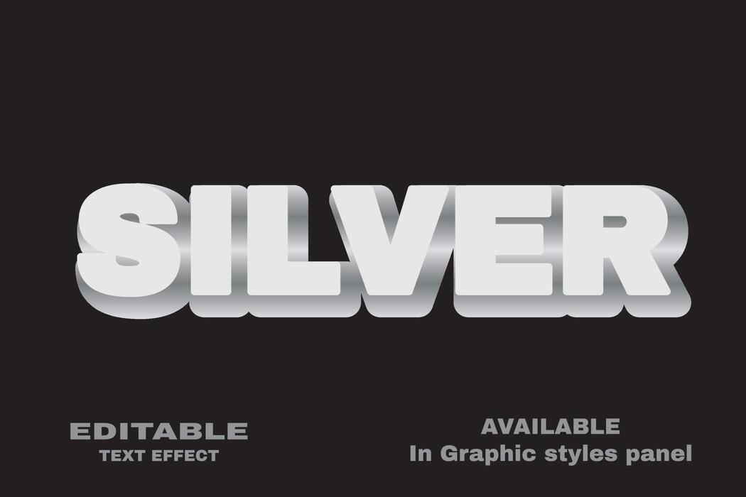 3d Fonts Silver Vector Art, Icons, and Graphics for Free Download
