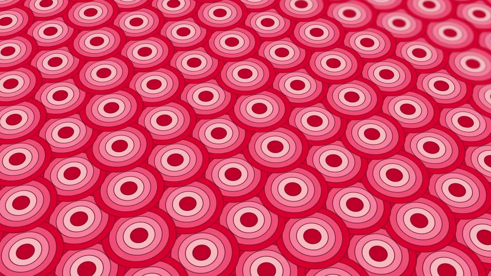 Animated Abstract Pattern With Geometric Elements In Red Tones Gradient Background 20153703