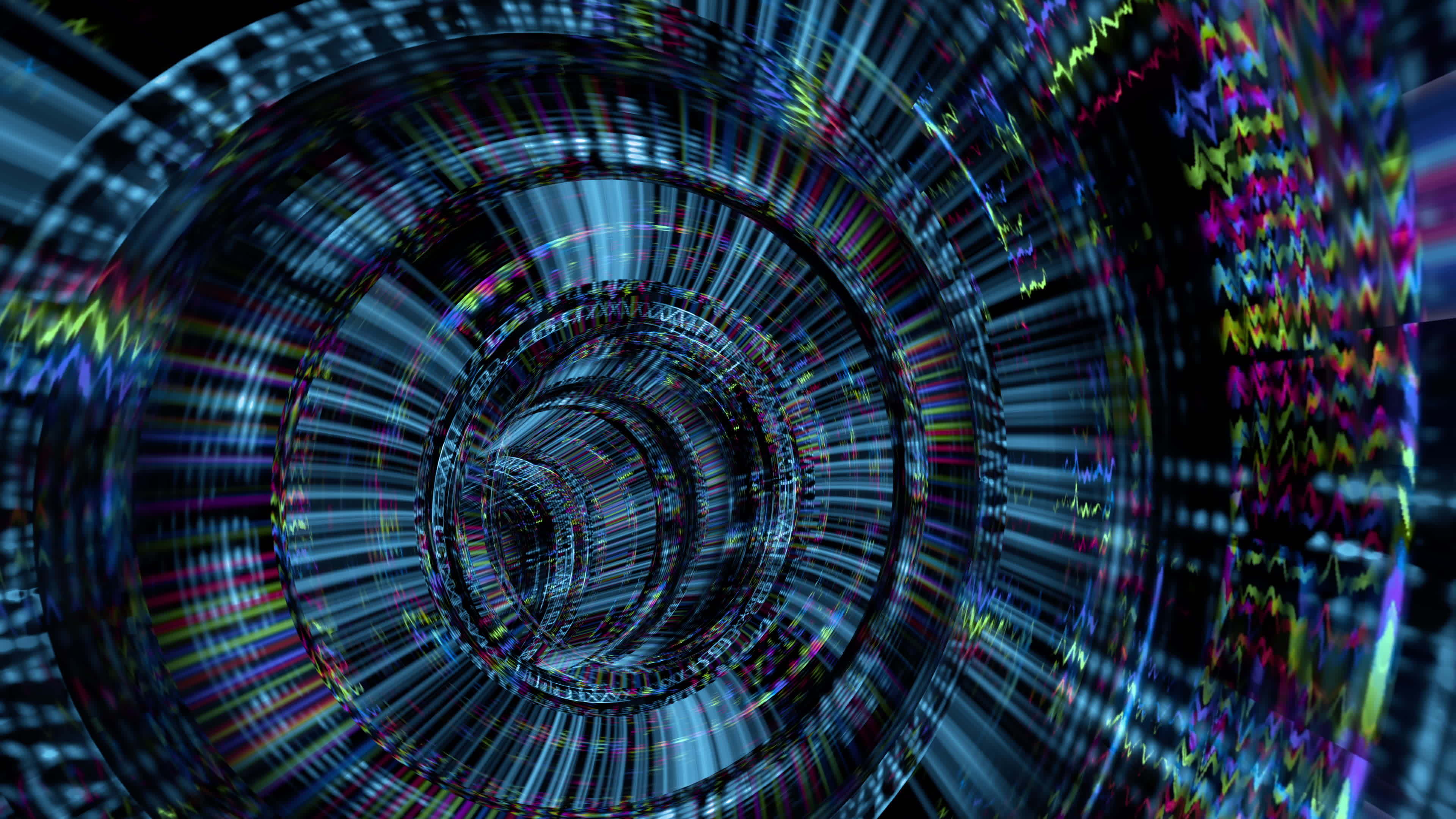 Futuristic Vortex Tunnel Of Streaming Data And Video Flux Loop 20155658 Stock Video At Vecteezy