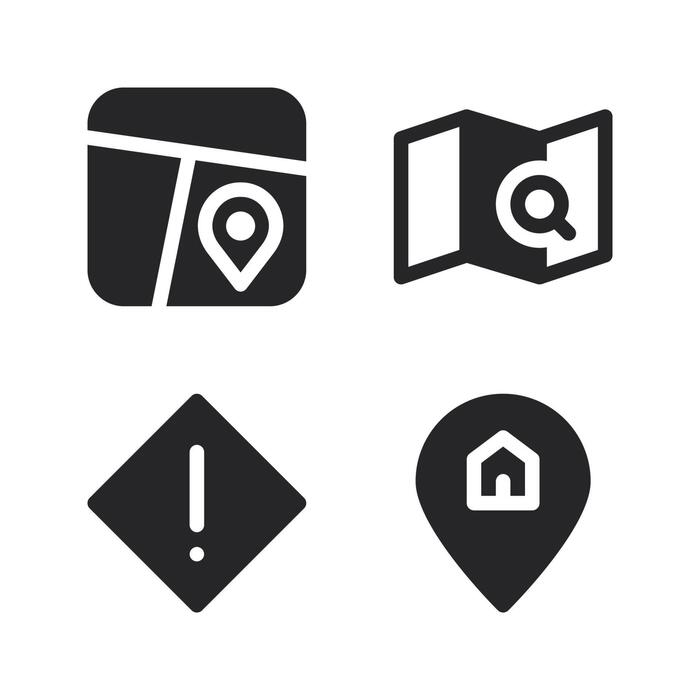 Map Icon Set Vector Art, Icons, and Graphics for Free Download