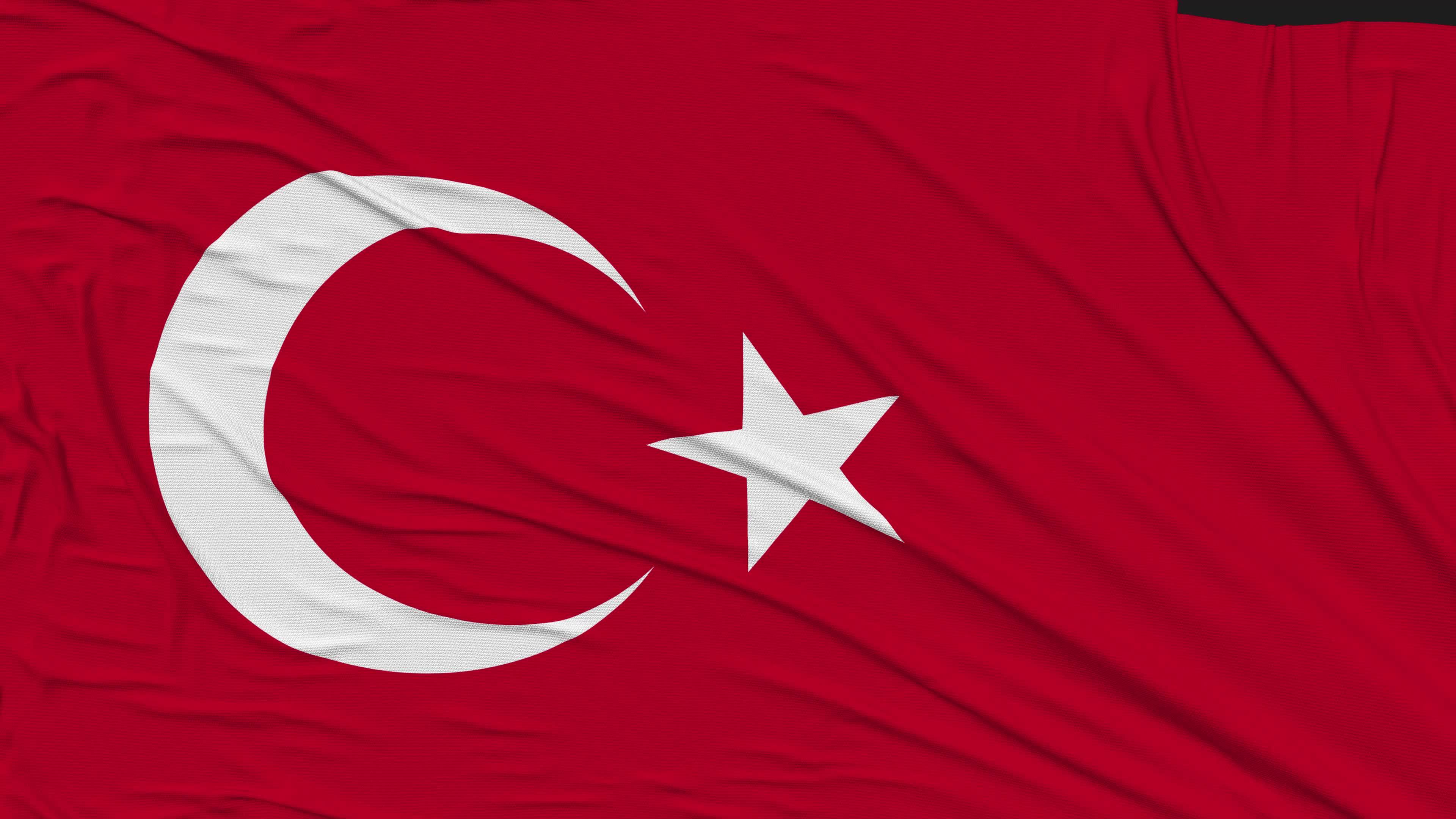 Turkiye Flag Cloth Removing From Screen, Intro, 3D Rendering, Chroma ...