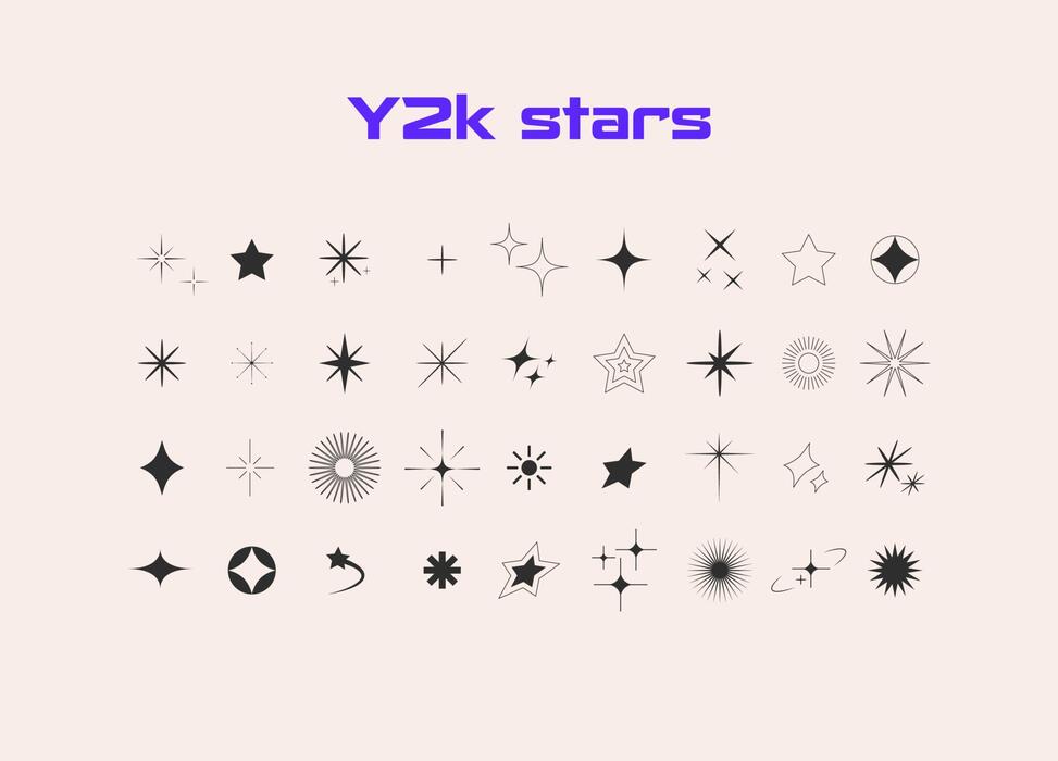 Y2k Star Vector Art, Icons, and Graphics for Free Download