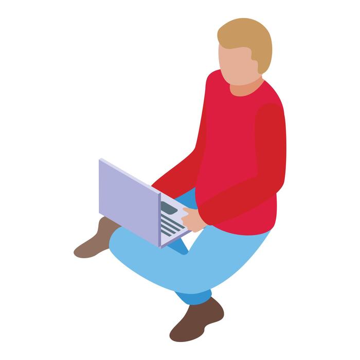 Person Using Computer Vector Art, Icons, and Graphics for Free Download