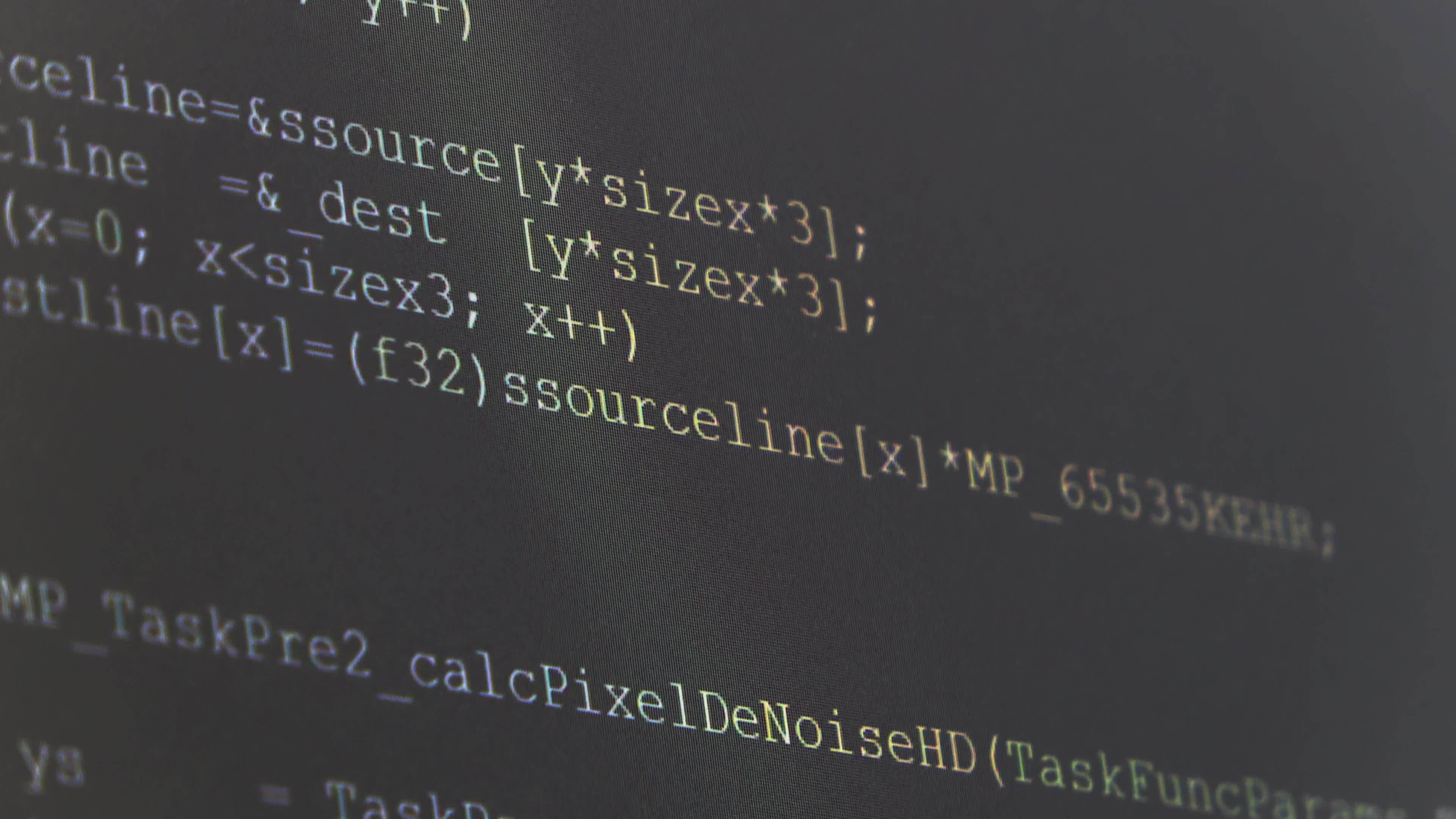 Computer Source Code Scrolls On A Screen 20253455 Stock Video At Vecteezy