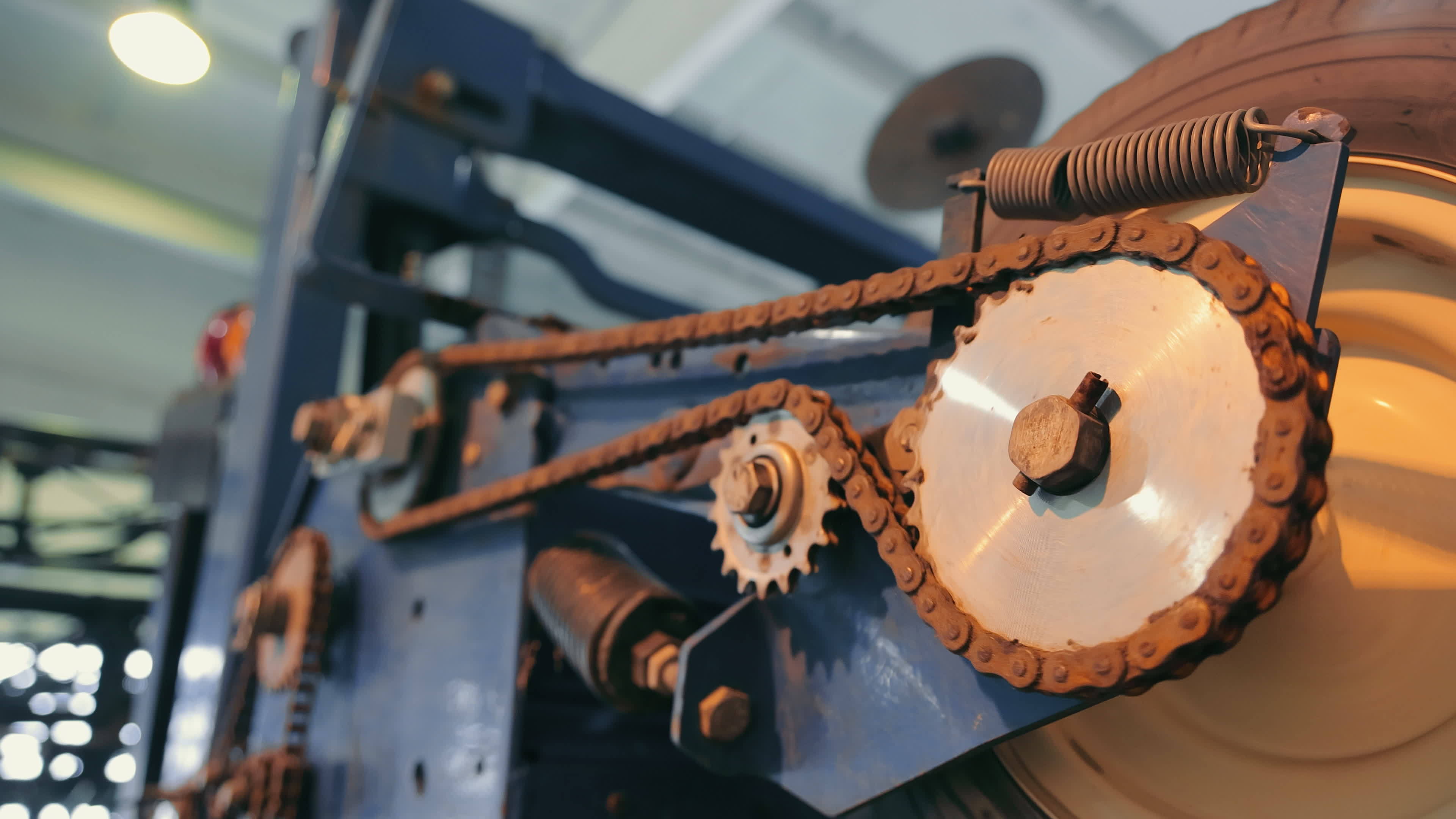 Mechanism operation with gears and chain transmission. 20255548 Stock ... Mechanism operation with gears and chain transmission. 20255548 Stock ...
