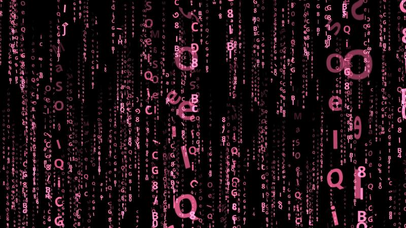 Looping Matrix style Cyrillic alphabet code rain effect. lightness to separate from the ...