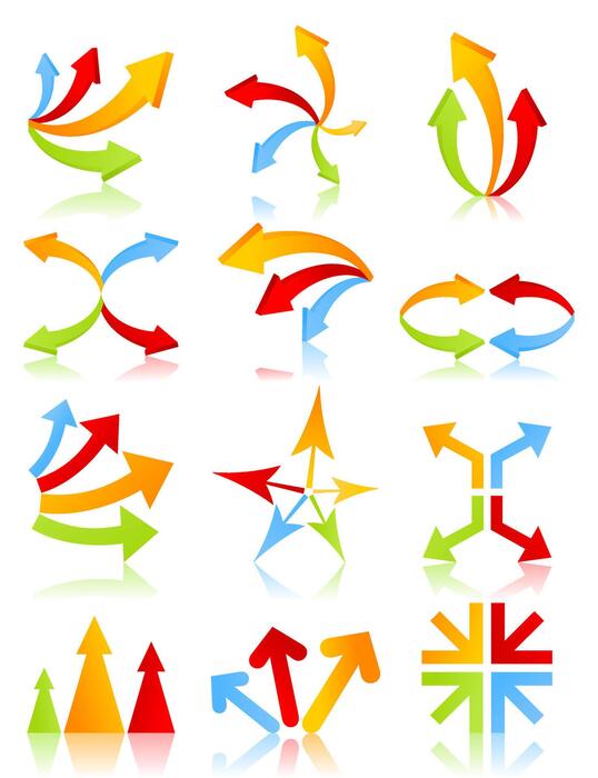 Colored Arrows Vector Art, Icons, and Graphics for Free Download