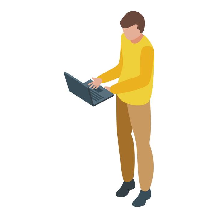 Person Using Computer Vector Art, Icons, and Graphics for Free Download