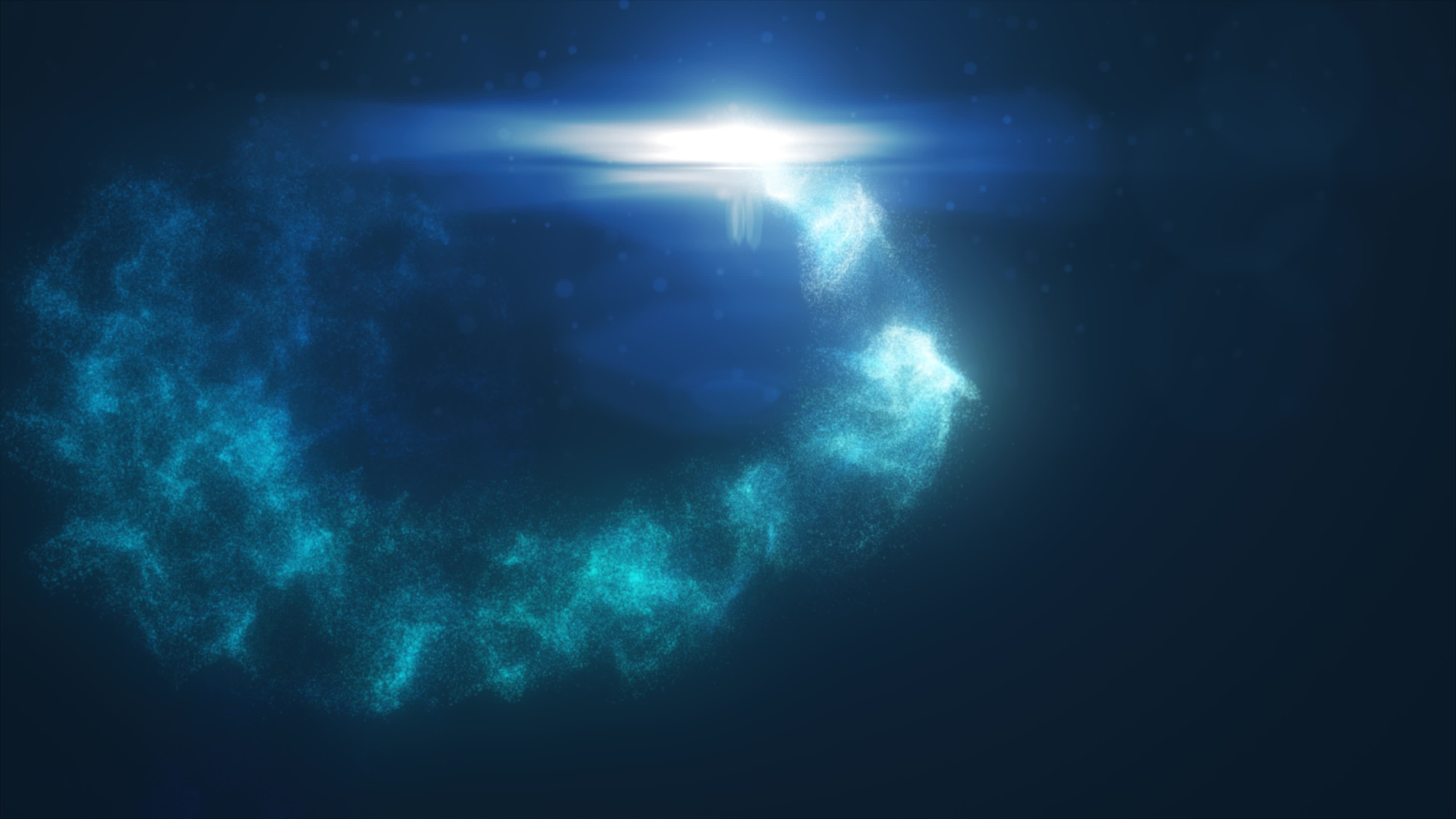Abstract blue glowing energy magic particle comet flying along the path ... Abstract blue glowing energy magic particle comet flying along the path ...
