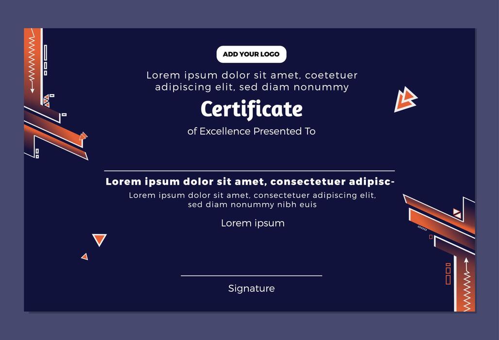 Computer Certificate Template Vector Art, Icons, and Graphics for Free ...